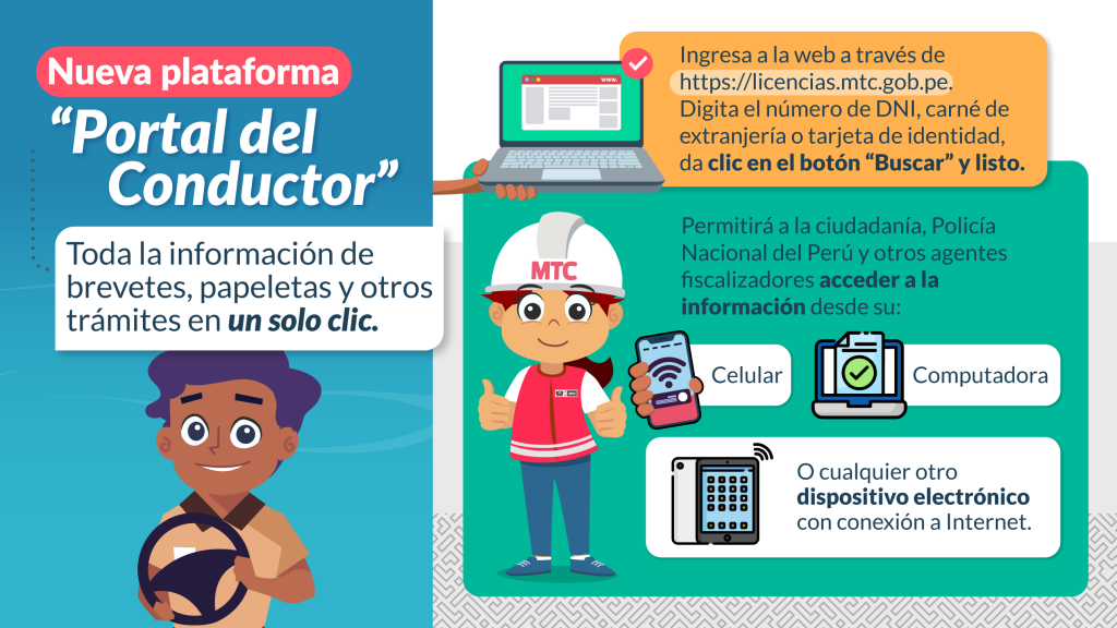 Nueva plataforma “Portal Único del Conductor” reúne información de ...
